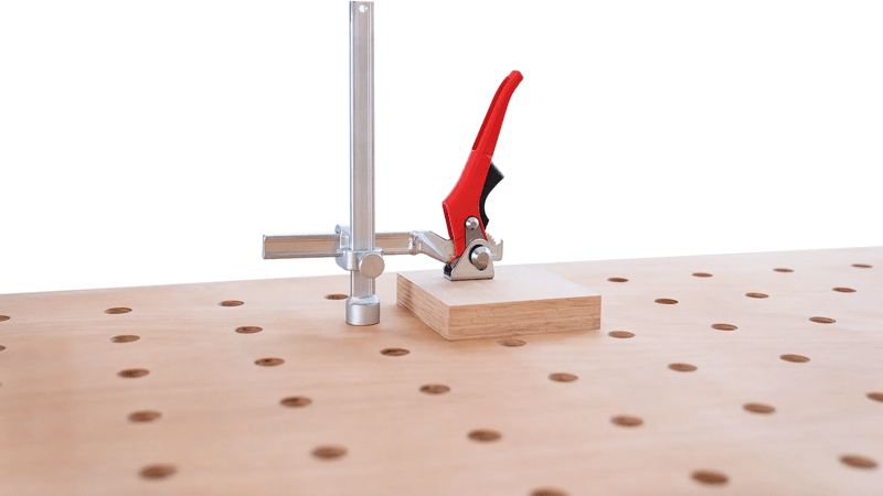 Beck Vertical clamp fixed lever handle for worktops with Ø 22 mm grid