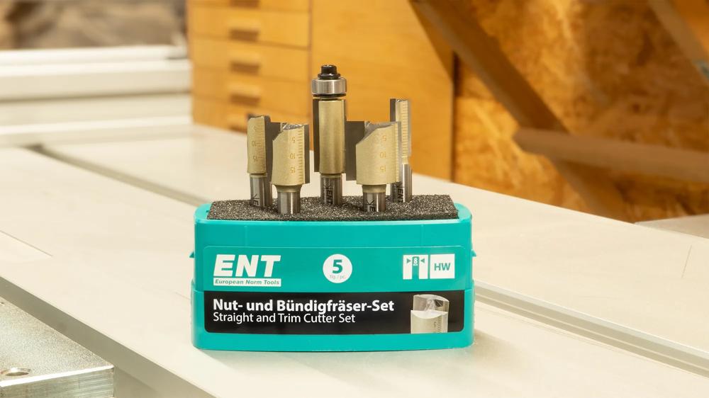 ENT Router cutter set for grooves and flush routing- 5 pieces