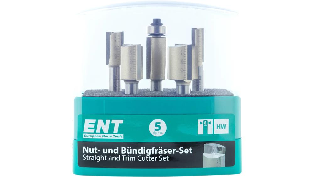 ENT Router cutter set for grooves and flush routing- 5 pieces